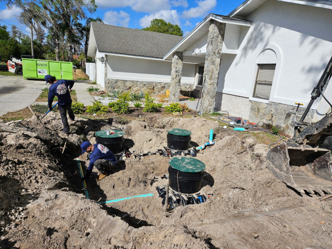 ATU Septic System Installation, Tampa, FL | Montes Trucks and Septic